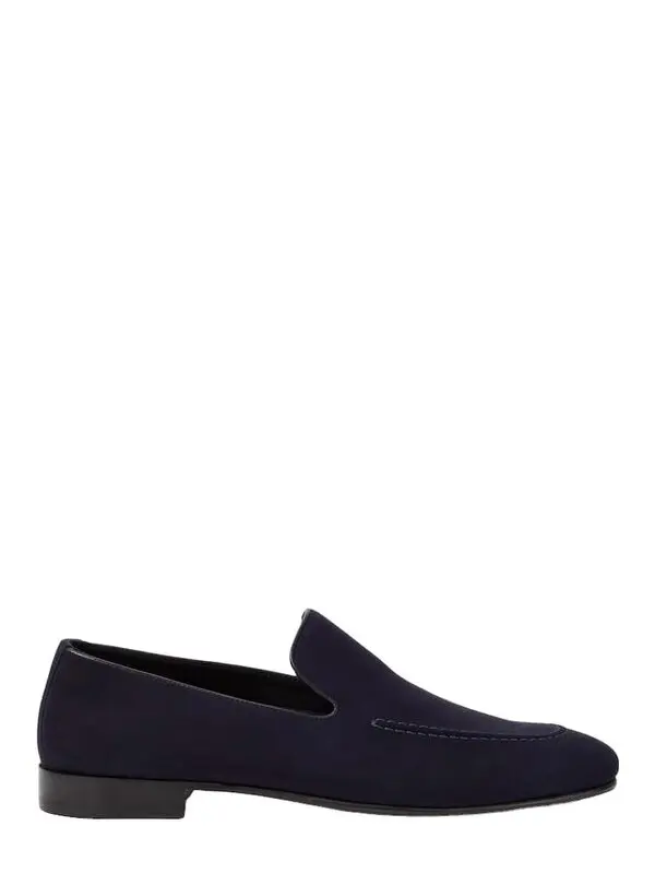 Manolo Blahnik Truro Suede Loafers - Blue