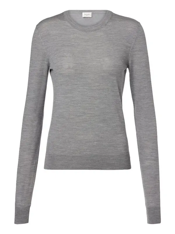 Saint Laurent Wool Sweater - Grey