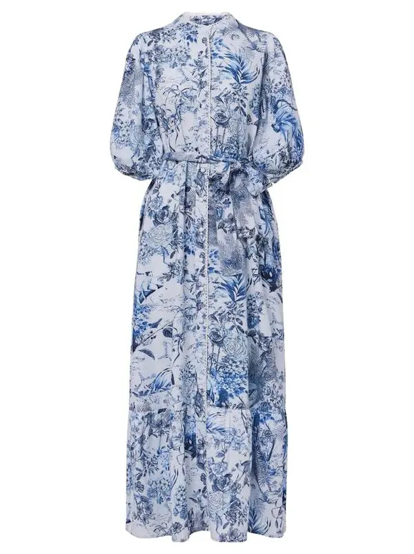 Melissa Odabash Kitty Cotton And Linen Shirt Dress - Blue