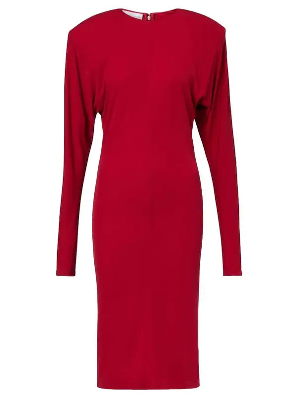 Stella McCartney Crêpe Jersey Midi Dress - Red