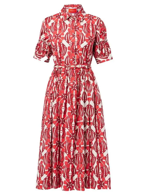 La DoubleJ Libertine Printed Cotton Shirt Dress - Red
