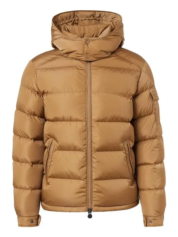 Moncler Maya Logo Down Jacket - Brown