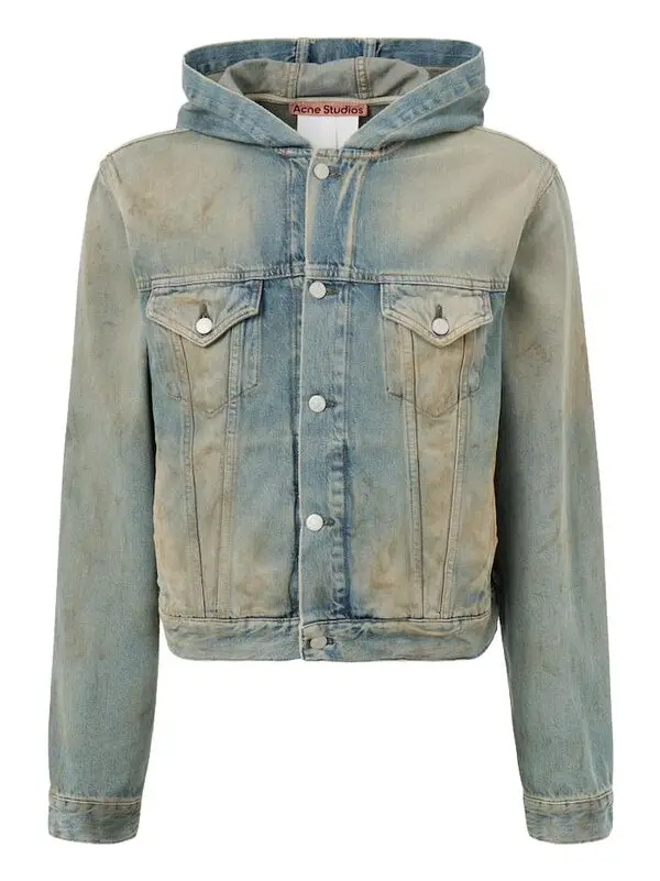 Acne Studios Hooded Denim Jacket - Blue