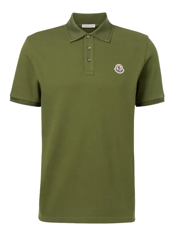 Moncler Cotton Polo Shirt - Green