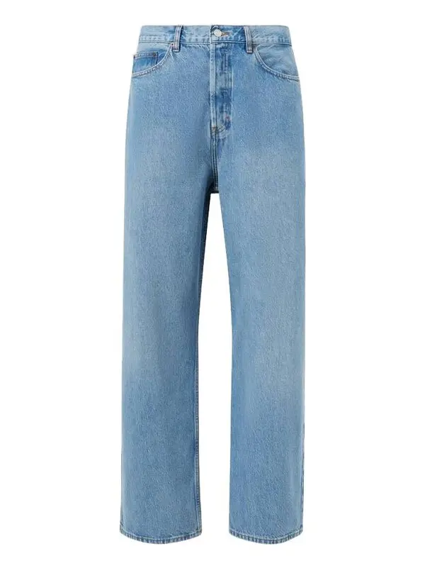 FRAME The Baggy High-rise Wide-leg Jeans - Blue
