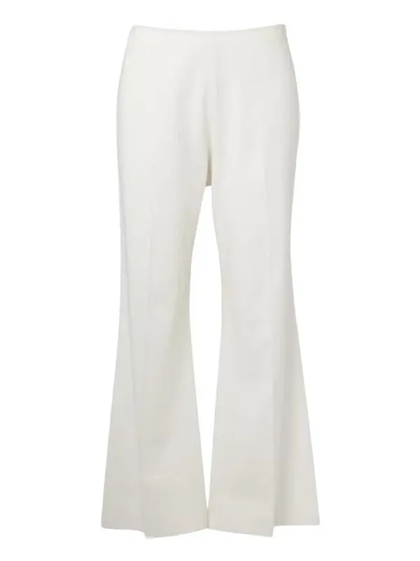 Khaite Walter Cotton Canvas Flared Pants - White