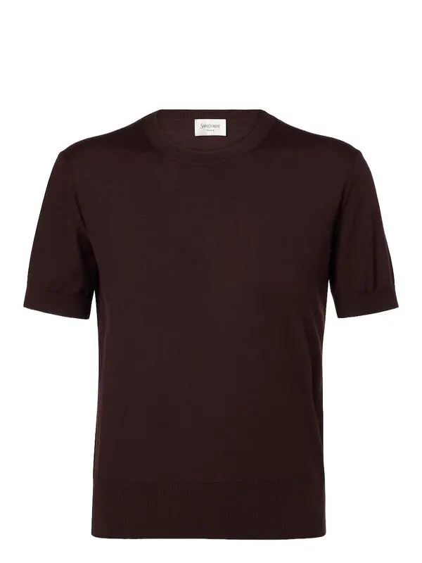 Saint Laurent Wool Top - Brown