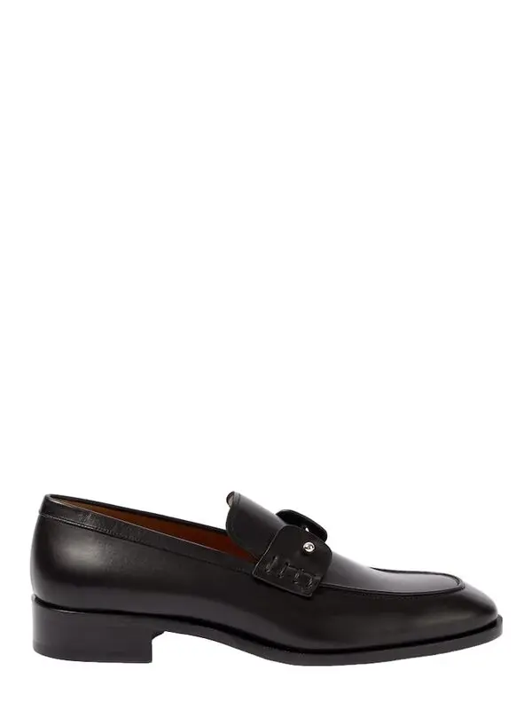 CHRISTIAN LOUBOUTIN Chambelimoc Leather Loafers - Black