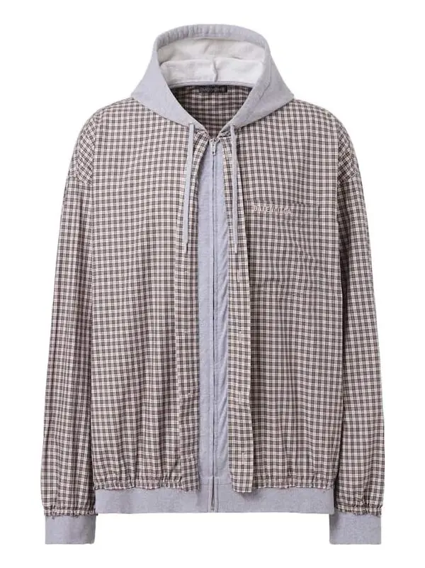 Balenciaga Checked Cotton Poplin Jacket - Multicoloured