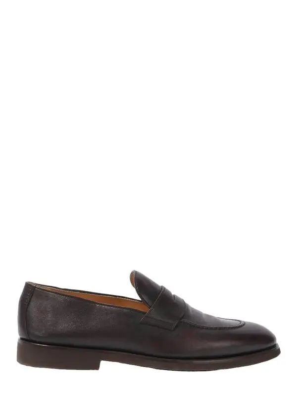 Brunello Cucinelli Leather Penny Loafers - Brown