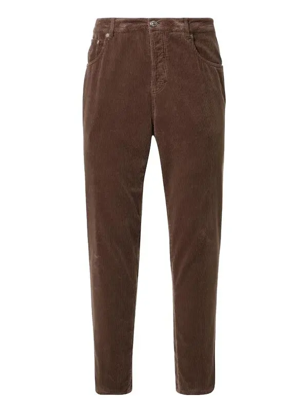 Brunello Cucinelli Corduroy Slim Pants - Brown