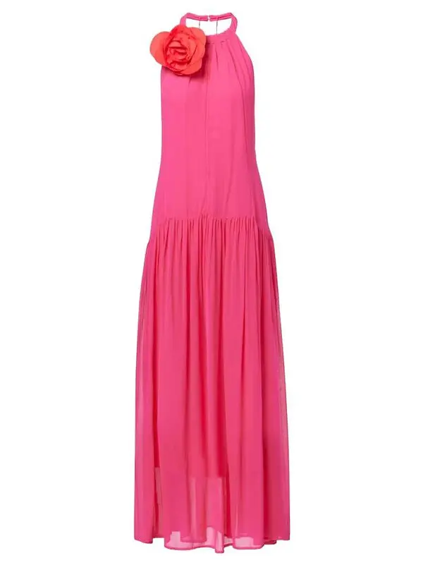 Farm Rio Flower Halterneck Maxi Dress - Pink