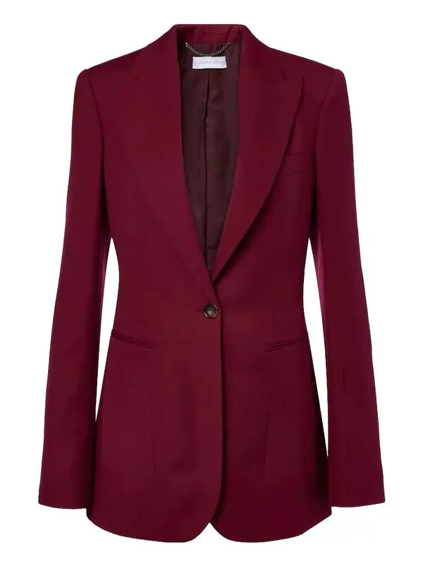 Stella McCartney Wool Blazer - Burgundy