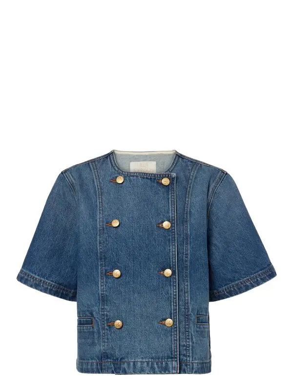 Ulla Johnson Serge Denim Top - Blue