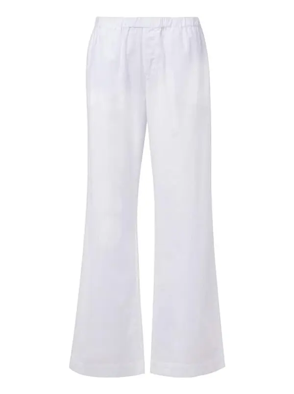 Asceno Rosa Cotton Straight Pants - White