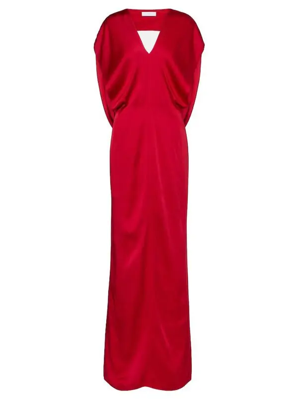 Stella McCartney Draped Satin Gown - Red