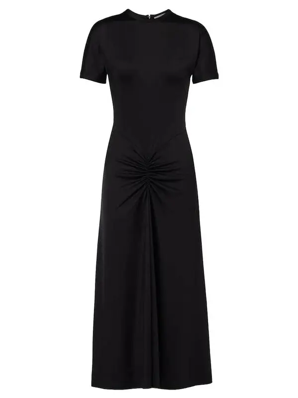 Victoria Beckham Gathered Midi Dress - Black