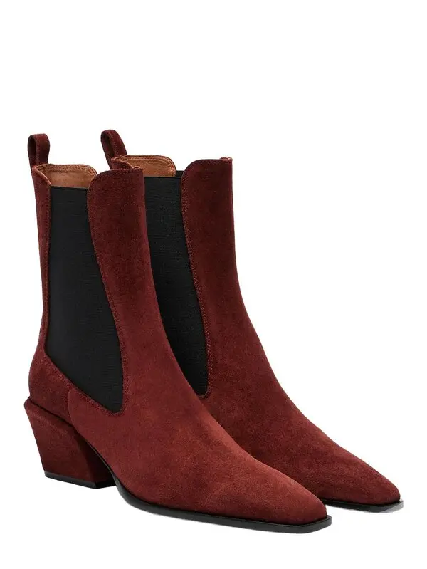 Paris Texas Bettina 50 Suede Ankle Boots - Red