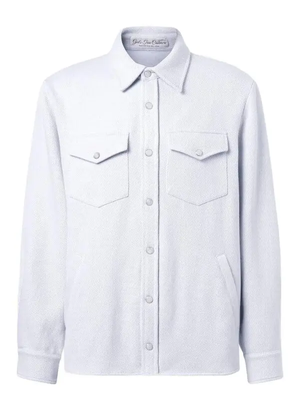 GOD'S TRUE CASHMERE Explorer Cashmere And Cotton Denim Jacket - White