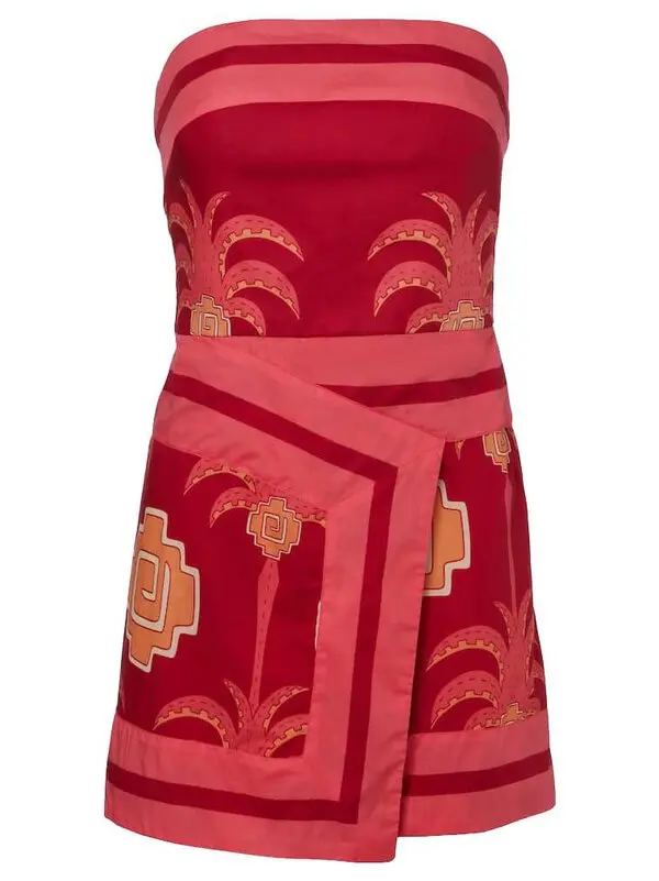 Johanna Ortiz Raiz Printed Cotton Minidress - Multicoloured