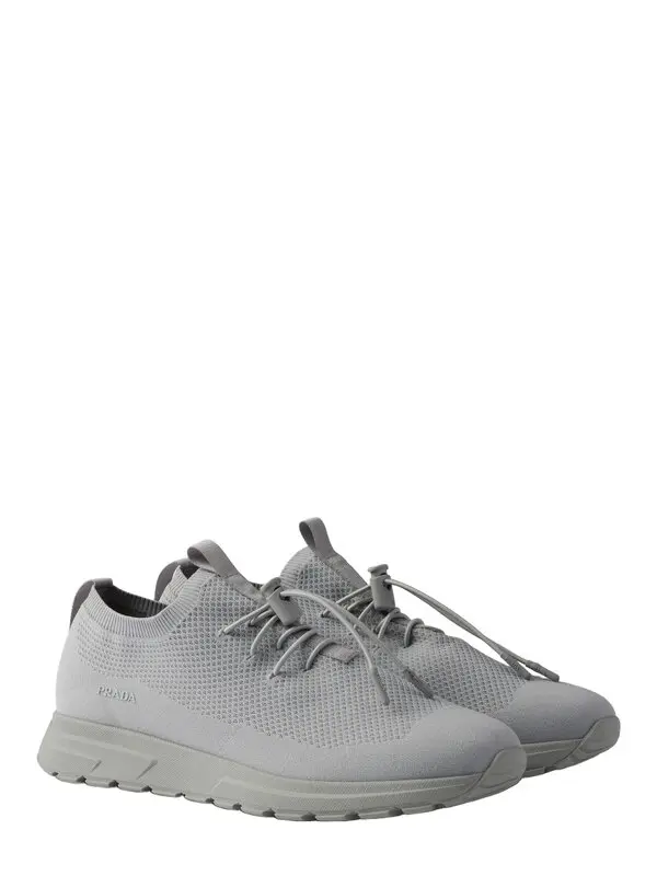Prada Prax Stretch Knit Sneakers - Cloudy Gray