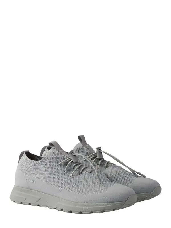 Prada Prax Stretch Knit Sneakers - Grey