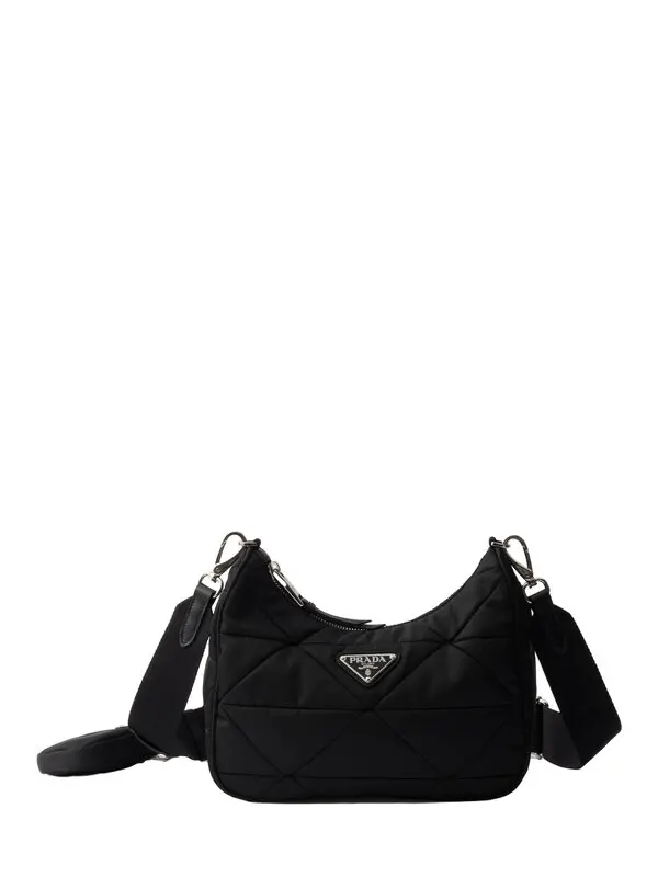 Prada Padded Re-nylon Shoulder Bag - Black