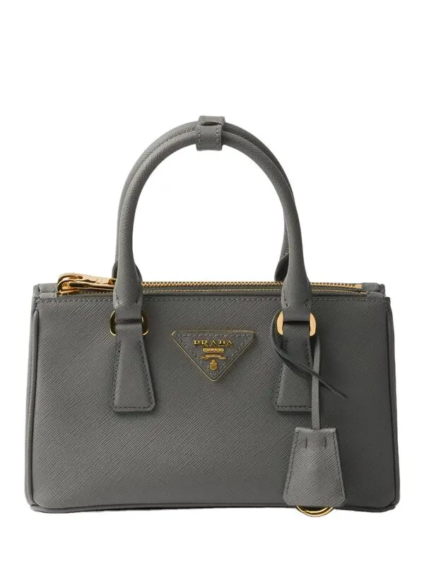 Prada Galleria Mini Saffiano Leather Bag - Grey