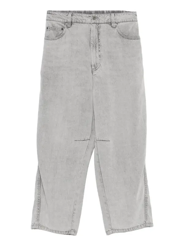 CROQUIS Drawstring Zip-up Jeans - Grey