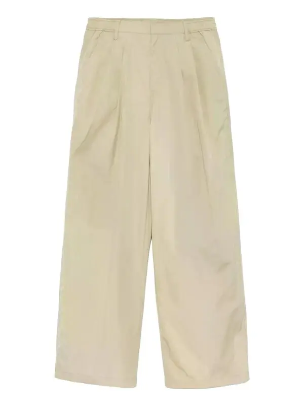 LESS Cotton Wide-leg Trousers - Green