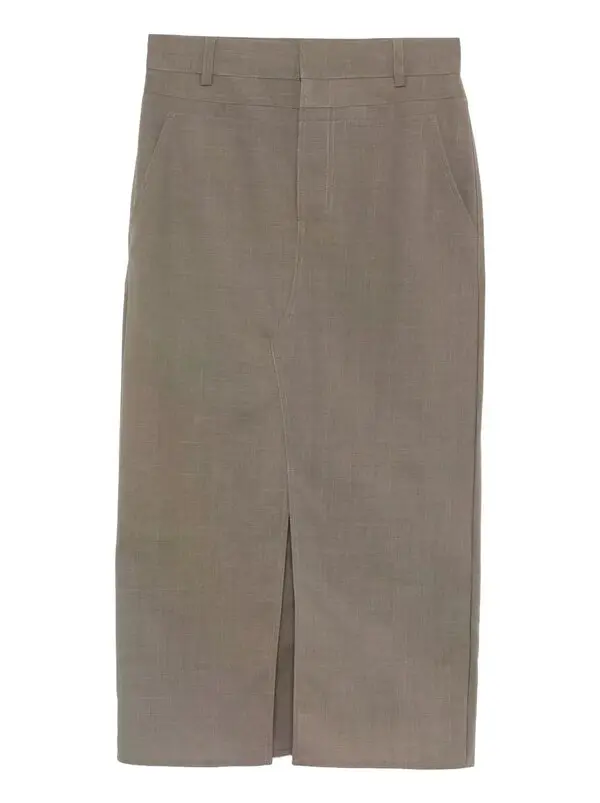 LESS Wool Pencil Skirt - Grey