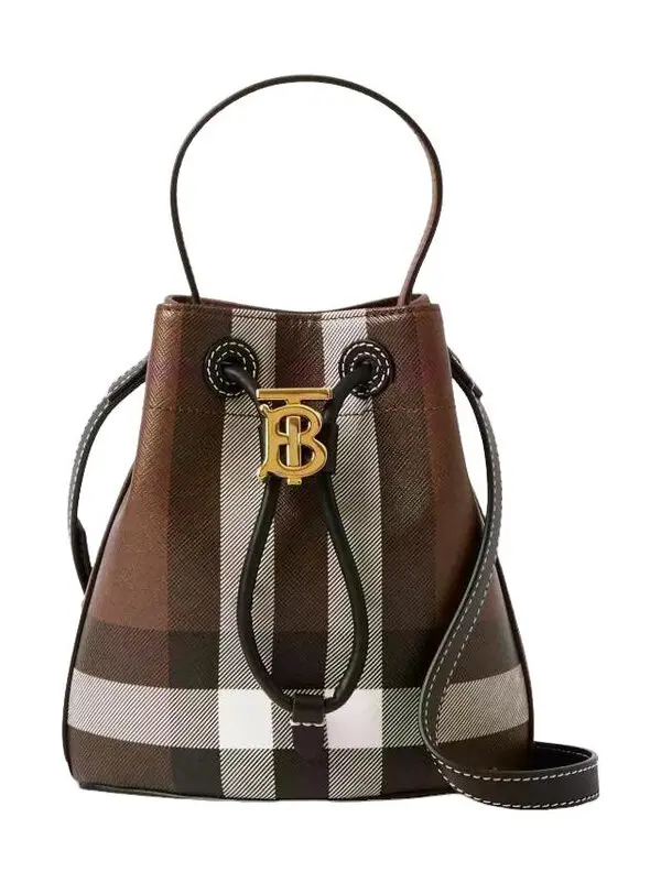 Burberry Mini Tb Bucket Bag - Brown