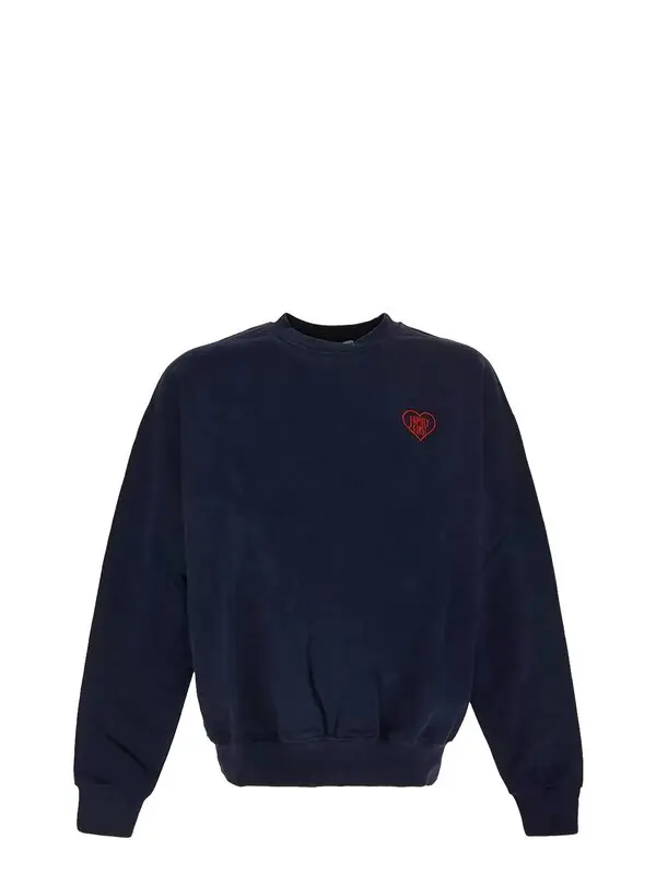 FAMILY FIRST Embroidered Cotton Sweatshirt - Blue