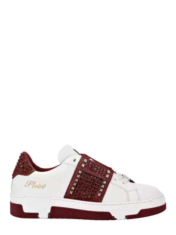 Philipp Plein Stud-embellished Low-top Sneakers - Red
