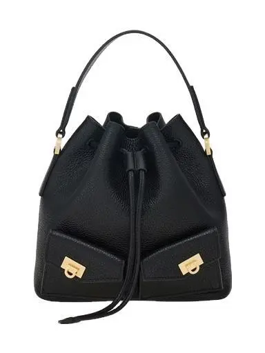 FERRAGAMO Multipocket Bucket Bag - Black