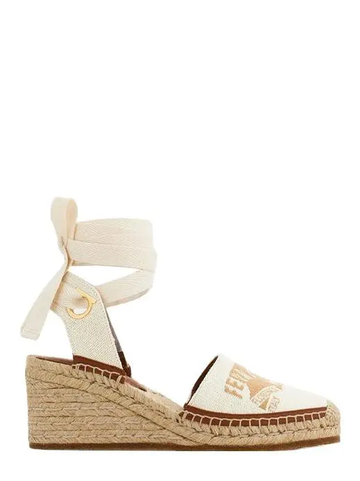 FERRAGAMO Wedge Espadrille - Metallic