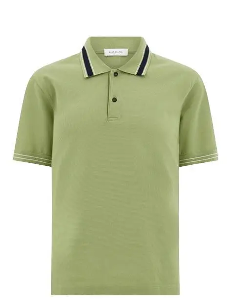 FERRAGAMO Short Sleeve Polo Shirt - Green