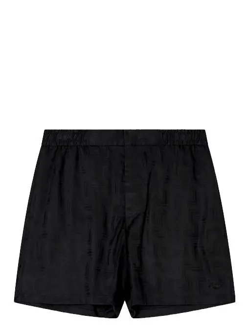 Emporio Armani Jacquard Lyocell Bermuda Shorts - Black
