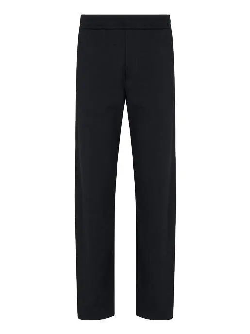 Emporio Armani Jersey Trousers With Contrasting Bands - Navy