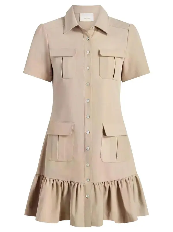 Cinq À Sept Jamie Flared Mini Dress - Neutrals