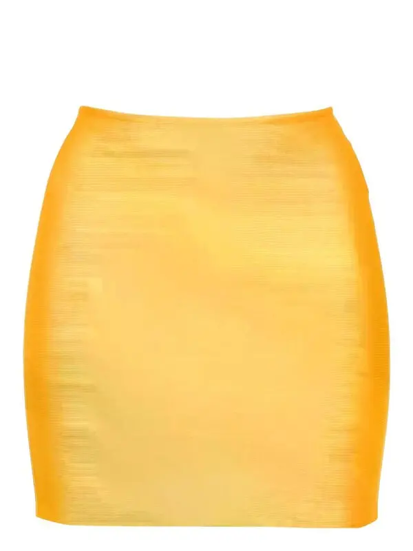 HERVE L. LEROUX Bandage Mini Skirt - Yellow