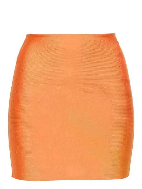 HERVE L. LEROUX Bandage Mini Skirt - Orange