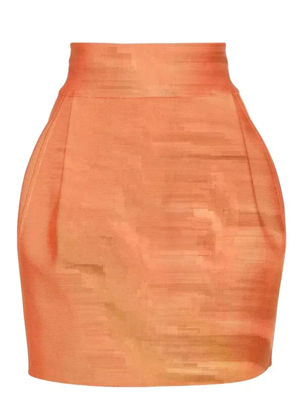 HERVE L. LEROUX Bandage Tulip Mini Skirt - Orange
