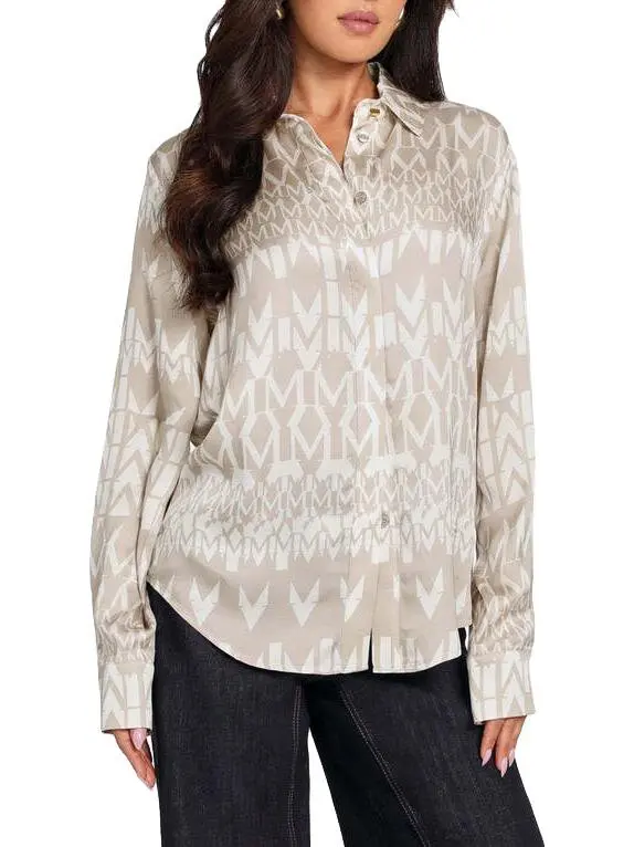 MARCIANO Paisley Button-up Shirt - Monogram Beige/white