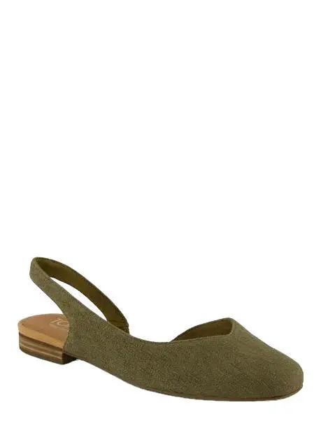 Toms Alene Slingback D'orsay Flats - Medium Green