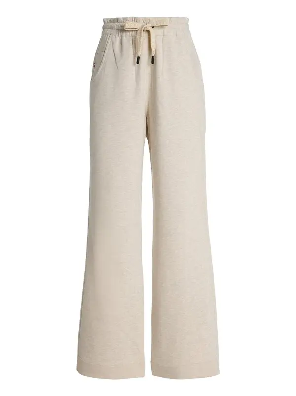 Moncler Cotton-linen Fleece Sweatpants - Ivory