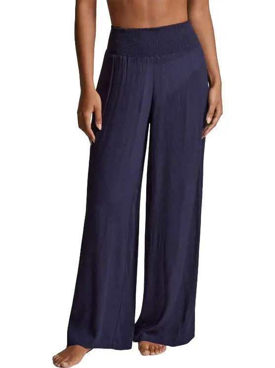 Ralph Lauren Smocked Waist Cover-up Pants - Dark Navy