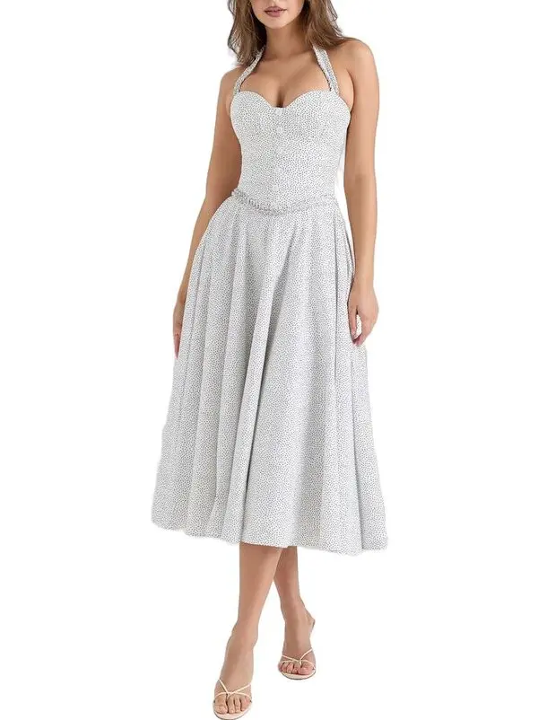 House Of Cb Georgie B Sleeveless Midi Dress - Micro Spot