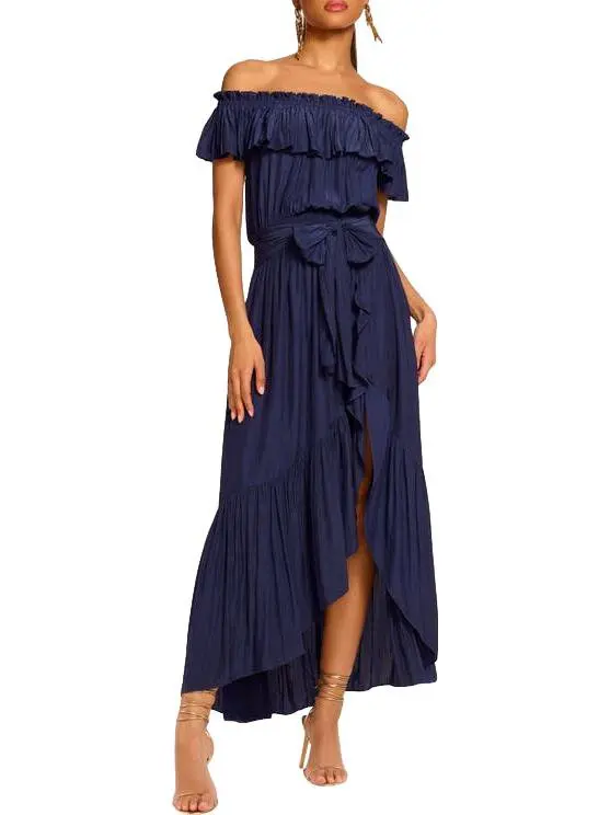 Ramy Brook Off-the-shoulder Dress - Spring Navy