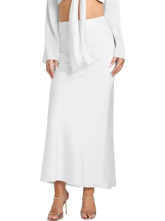 MARCIANO Monica Maxi Skirt - White Peaks